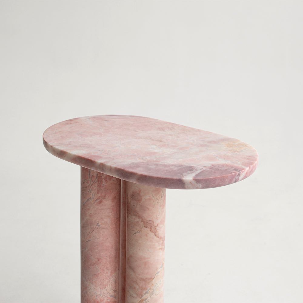Trio № III – Pink Marble Side Table | Marble Side Table – Kiwano
