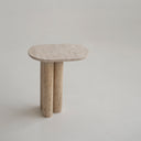 Trio № III - Travertine Side Table – Natural Stone Furniture